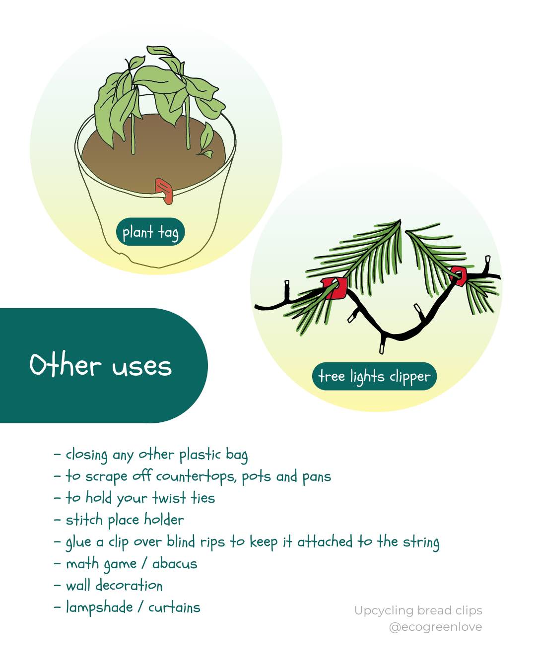 20 Ideas to Upcycle Bread Clips – ecogreenlove